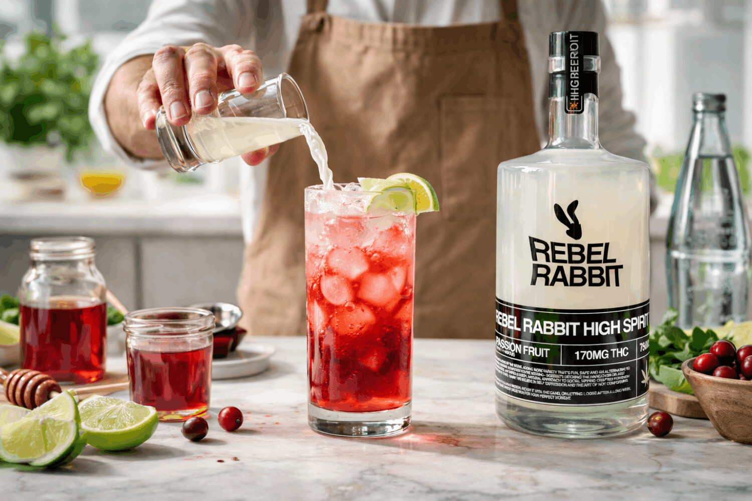 The Cranberry Coup (10mg) – Rebel Rabbit THC Passion Fruit Mocktail - O ...