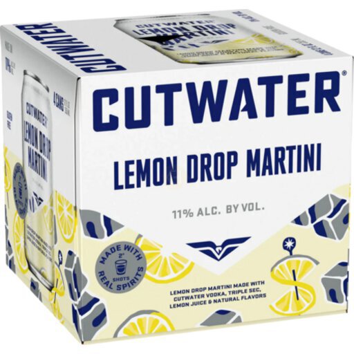 Cutwater Lemon Drop Martini Rtd 12OZ - Tipsy Liquor Round Rock Round ...